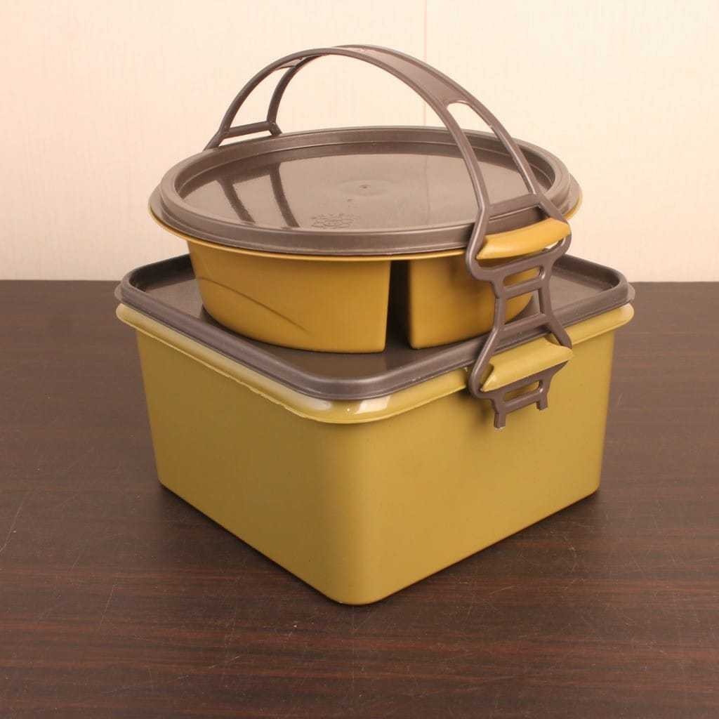 Jual Rantang Plastik 2 Susun Kombinasi Segi Bulat / Kotak Makanan Bekal ...