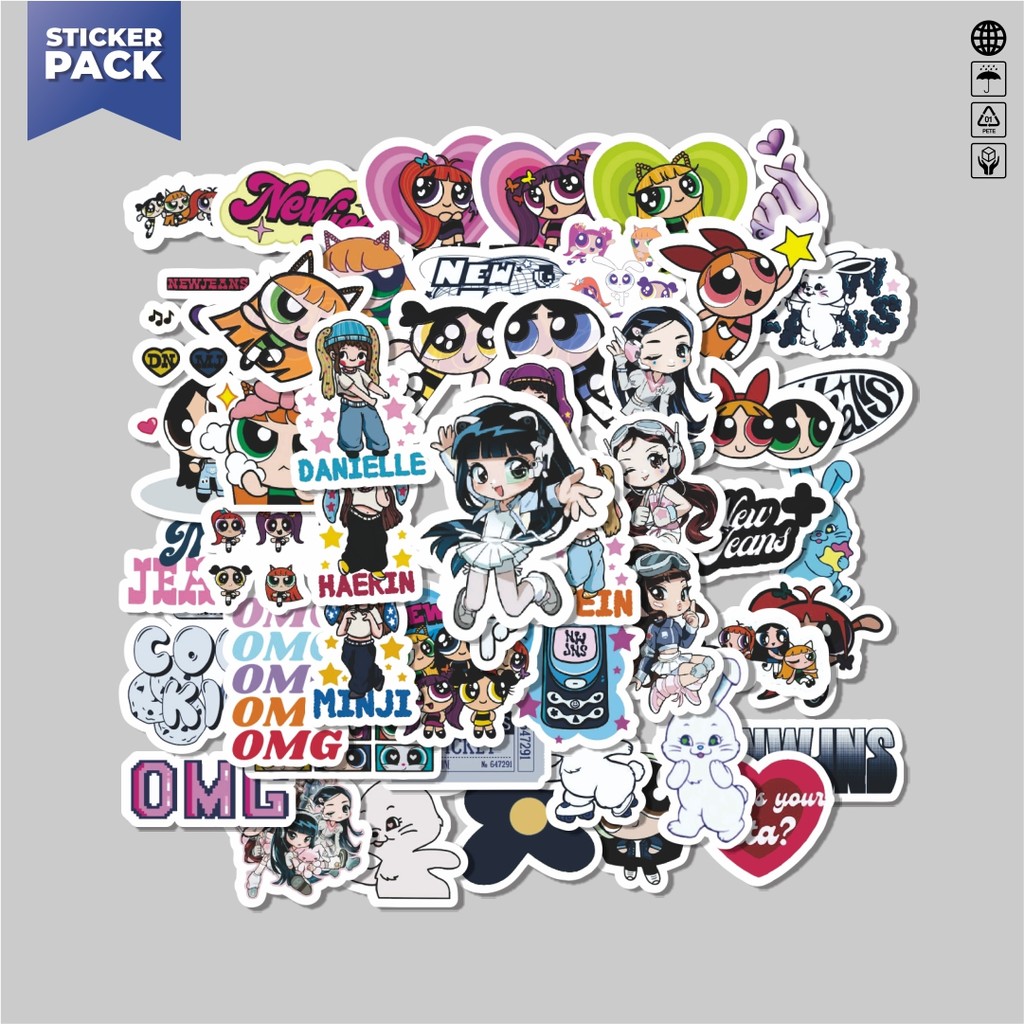 Jual [100PCS]Stiker Pack Stiker Power Puff Girls New Jeans V1 Aesthetic ...