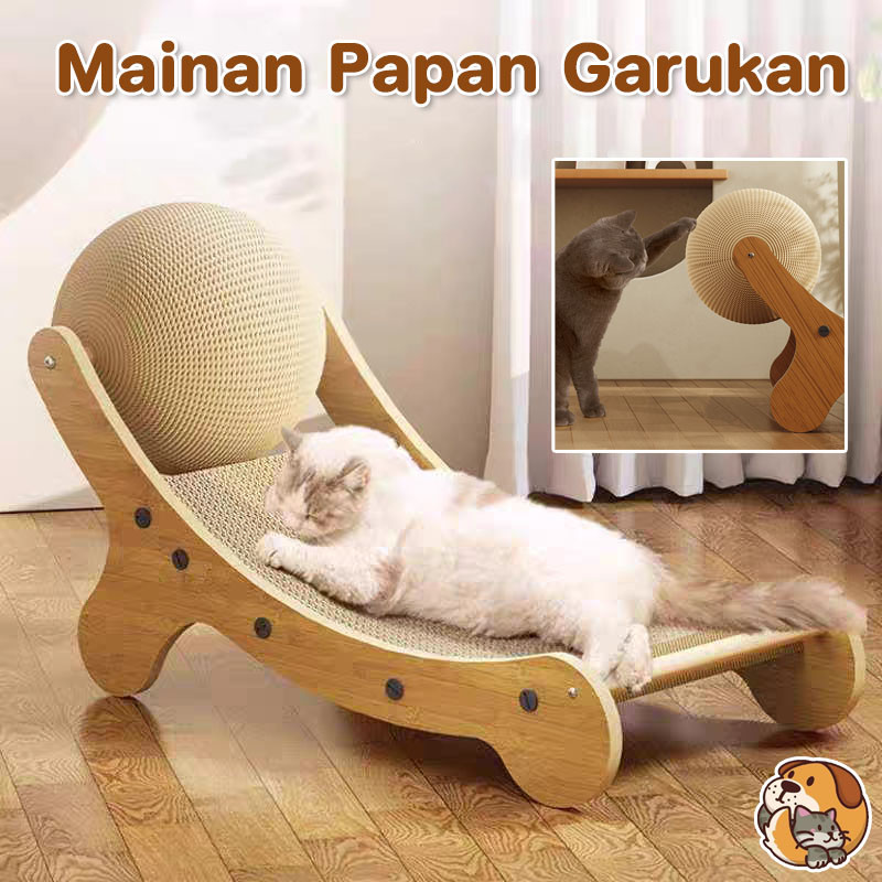 Jual Papan Cakar Kucing Mainan Kucing Papan Garukan Bola Putar Cat ...