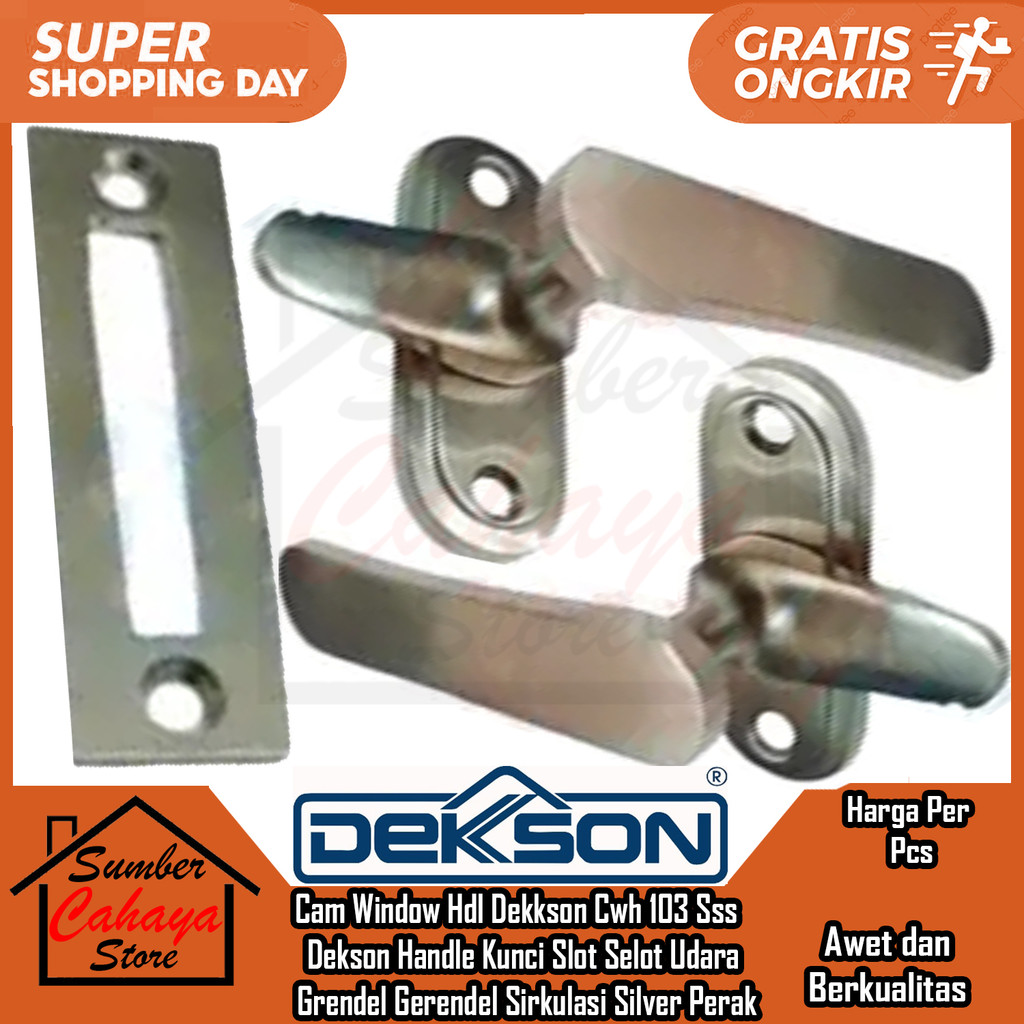 Jual Cam Cwh 103 Sss Window Hdl Dekkson Pengunci Jendela Dekson Handle Kunci Slot Selot Grendel ...