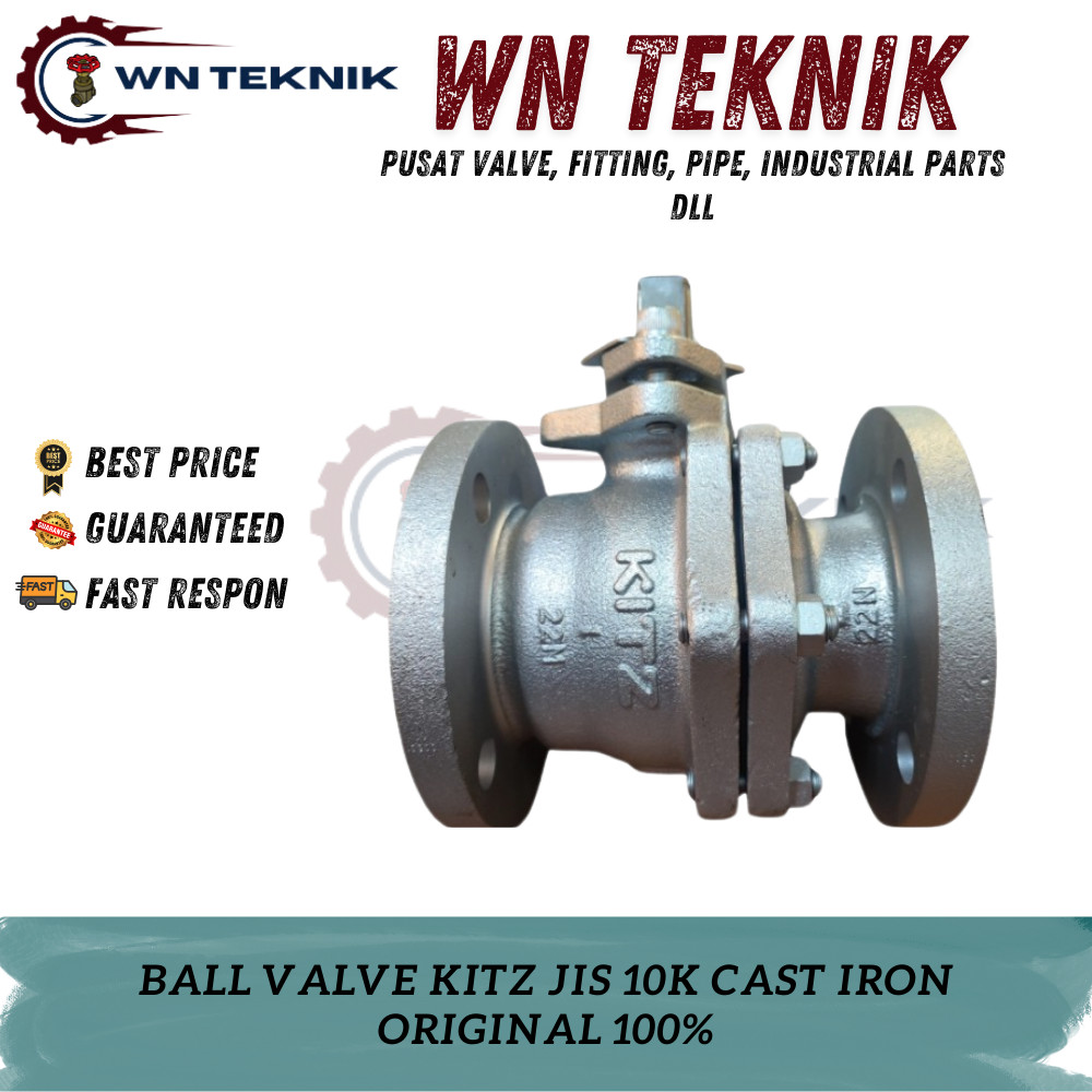 Jual BALL VALVE KITZ 2" INCH JIS 10K CAST IRON ORIGINAL 100% | Shopee ...