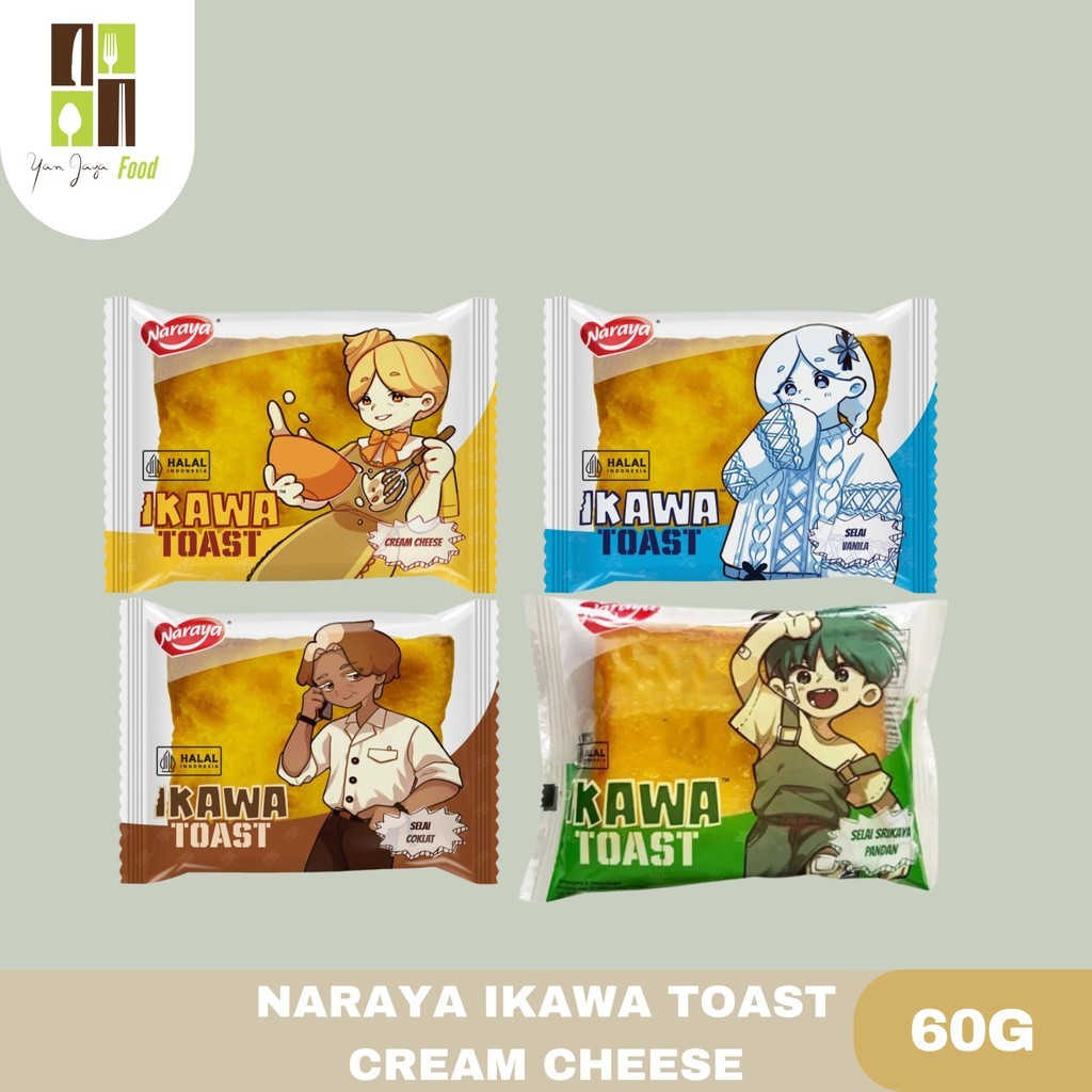 Jual Naraya Ikawa Toast / Roti Panggang Cream Cheese / Selai Vanila ...