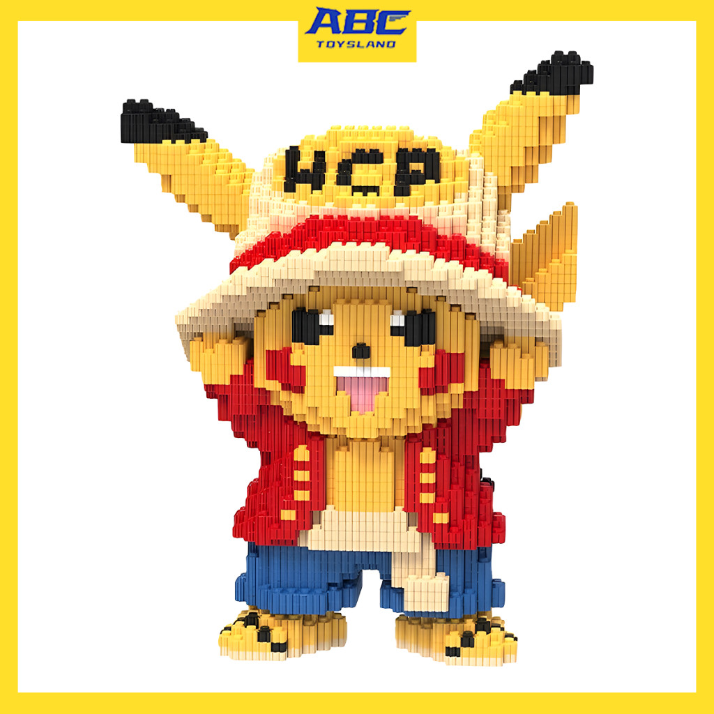 Jual AI28ET ABC Nano Block Karakter Luffy Pikachu 3D Series Mainan ...