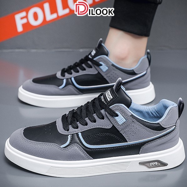 Jual DILOOK S113 Sepatu Pria Putih Olahraga Sporty Shoes Sepatu Kulit ...