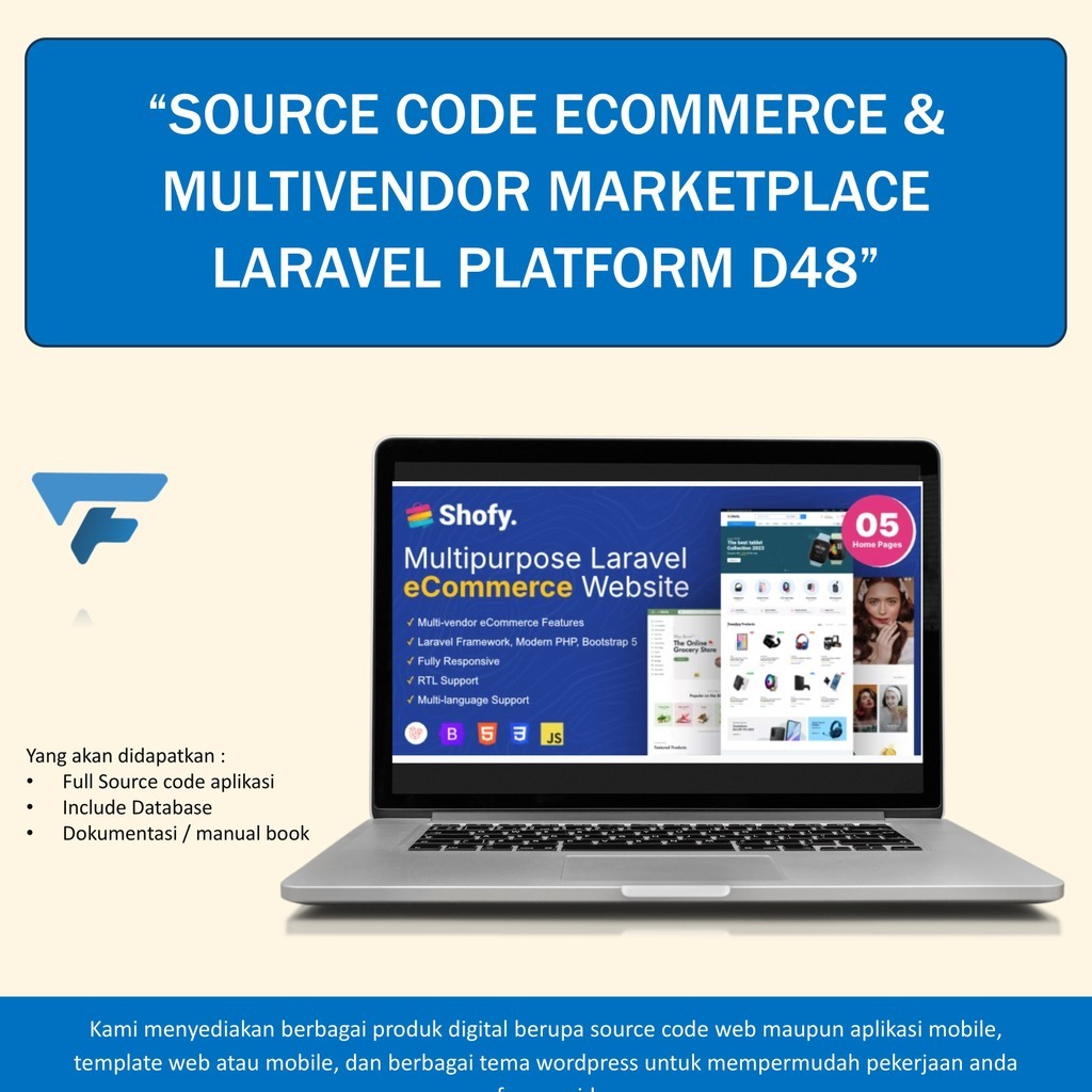Jual SOURCE CODE ECOMMERCE & MULTIVENDOR MARKETPLACE LARAVEL PLATFORM D48 | Shopee Indonesia