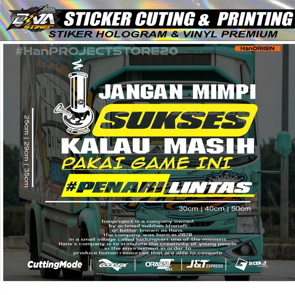 Jual STICKER KACA MOBIL PICK UP TRUCK KATA KATA KEREN MOTIVASI STICKER ...