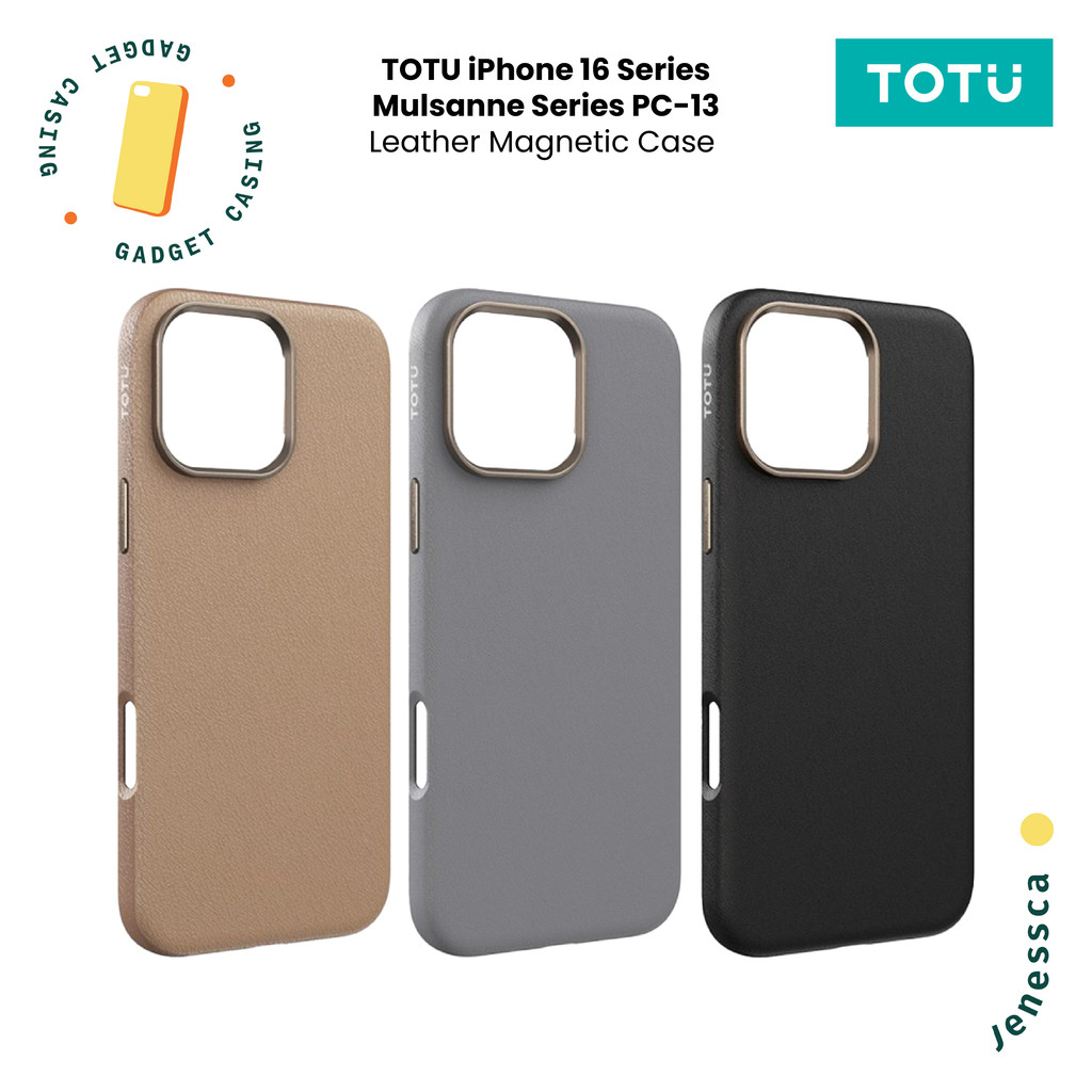 Jual TOTU Leather Case iPhone 16 Pro/16 Pro Max Leather Magnetic Case ...