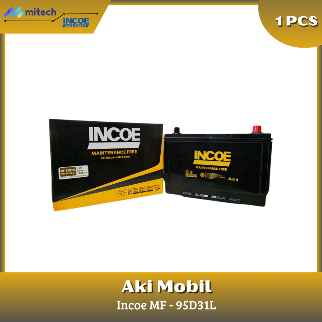 Jual INCOE MF ASTRA Aki Mobil Toyota Land Cruiser 95D31L / NX120-7L 12V / 80Ah | Shopee Indonesia
