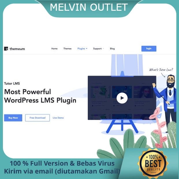 Jual Tutor LMS Pro + Certificate Builder - Most Powerful WordPress LMS Wordpress PLUGIN ...