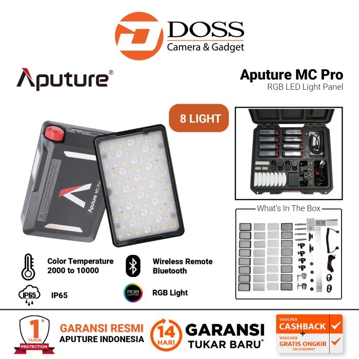 Jual Aputure MC Pro 8 Light Kit Aputure M C Pro8 Light Kit | Shopee ...