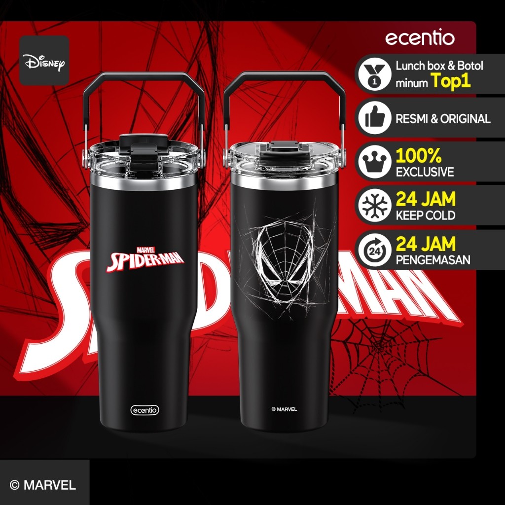 Jual FG45RF ecentio Tumbler Stainless Vacuum Spider-man 900ml Original ...