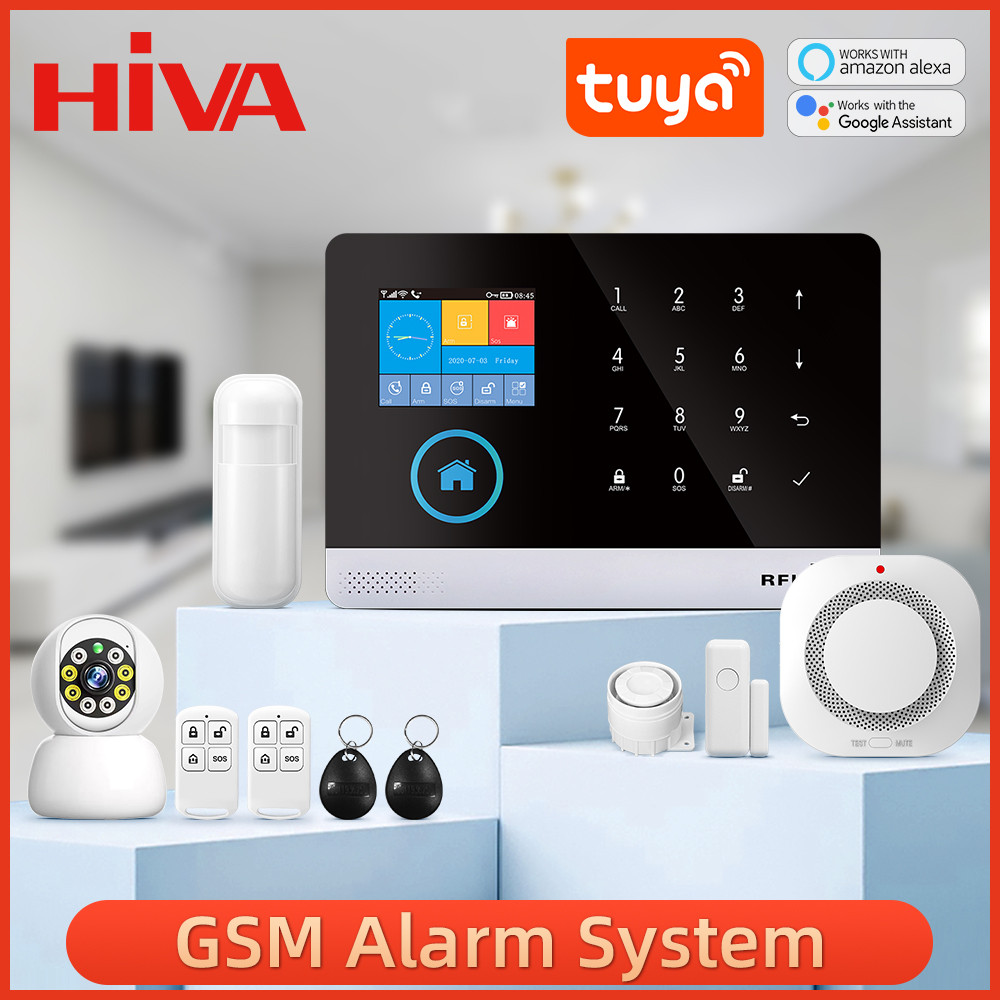 Jual PG-103 Home Security Alarm System Wifi GSM Alarm Intercom Remote Control Autodial 433MHz ...