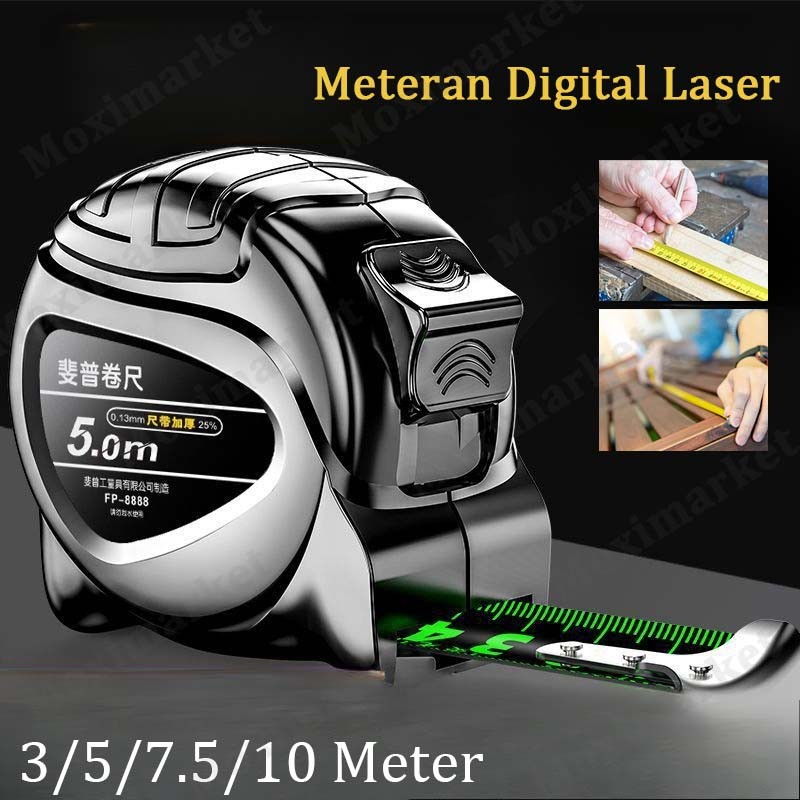 Jual Pita pengukur Meteran 3/5/7.5/10 Meter Paling Kuat/Meteran Digital ...