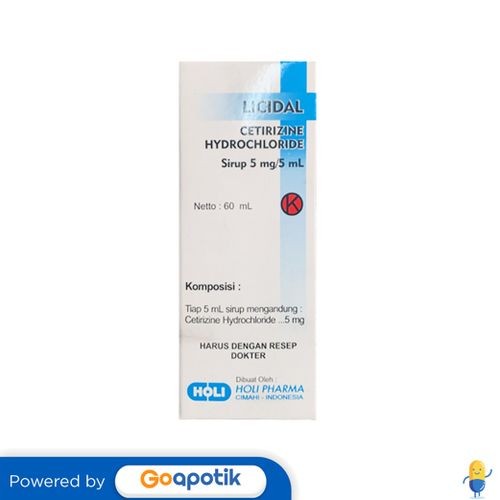 Jual Licidal 5 Mg/5 Ml Syrup 60 Ml | Shopee Indonesia