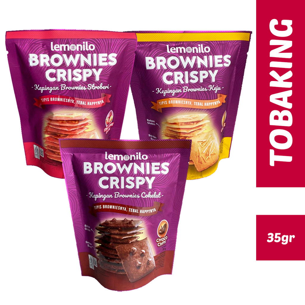 Jual Lemonilo Brownies Crispy Cokelat Choco Chips Stroberi Cheese ...