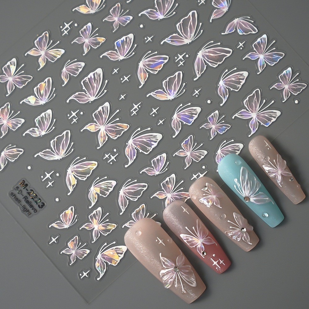Jual BUUBUU-STICKER NAIL ART BUTTERFLY 5D PREMIUM - STICKER KUKU KUPU KUPU 5D PREMIUM | Shopee ...