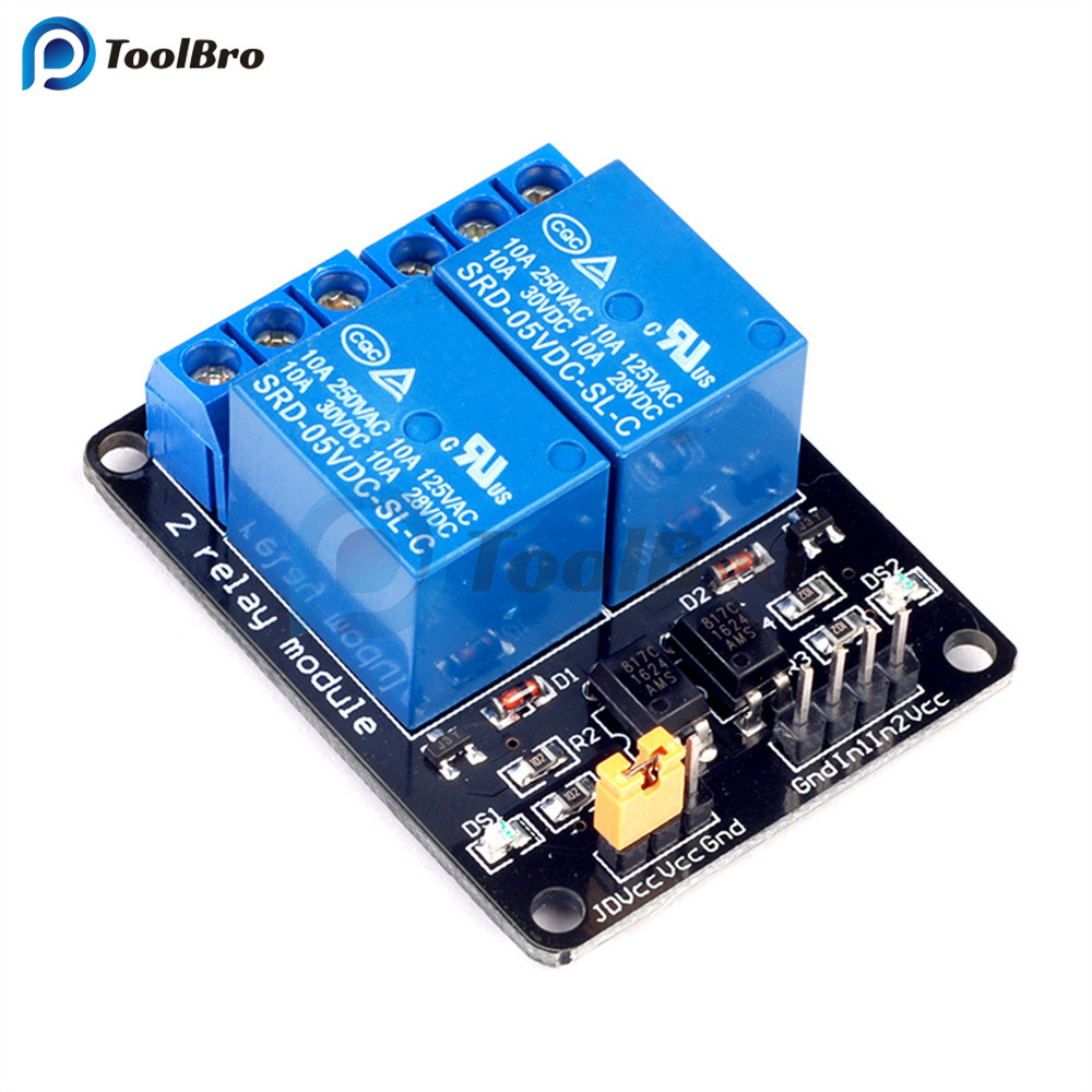 Jual DC 3V 5V 24V 2 Channel Relay Module with Optocoupler Relay Output ...