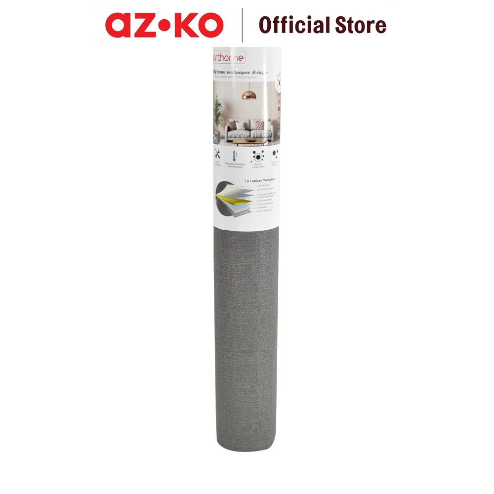 Jual AZKO Arthome 50x500 cm Wallpaper Diy 8 Layer - Abu-Abu Wall ...
