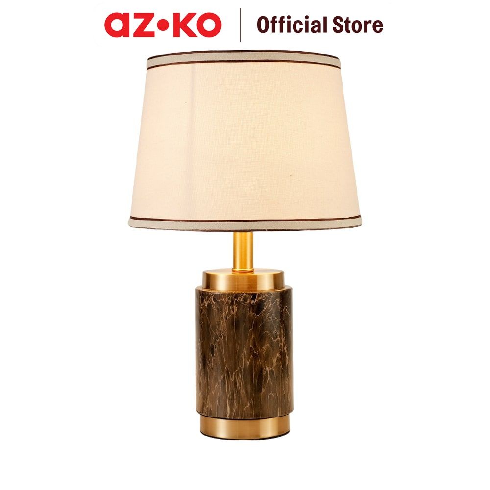 Jual AZKO Eglare Lampu Meja Marble Antique Brass Decorative Table Lamp ...