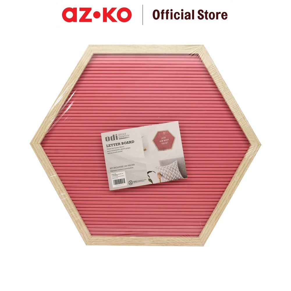 Jual AZKO Odi Papan Buletin Hexagon - Merah Pin Board Papan Display ...