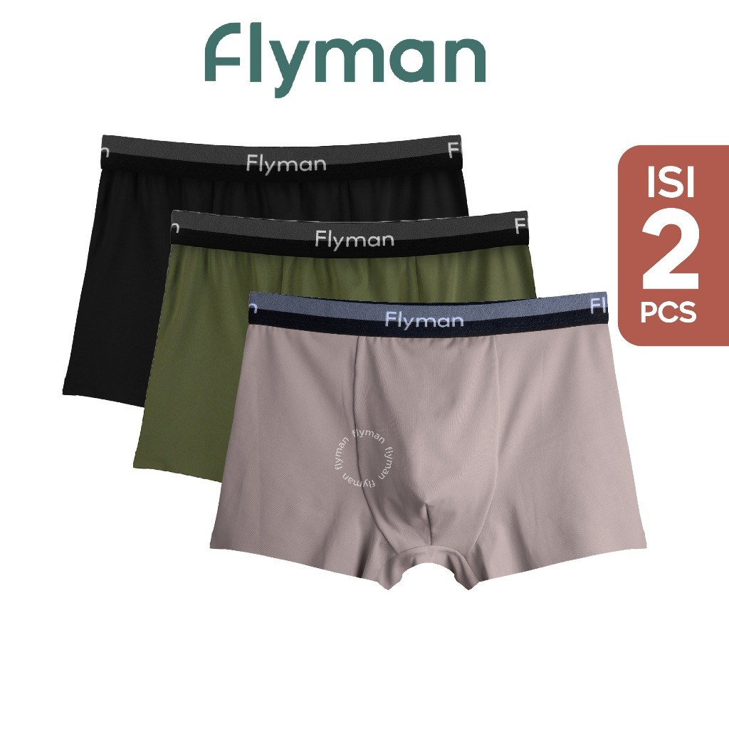 Jual Flyman Ice Silk Boxer 2 pcs FM 3425 | Shopee Indonesia