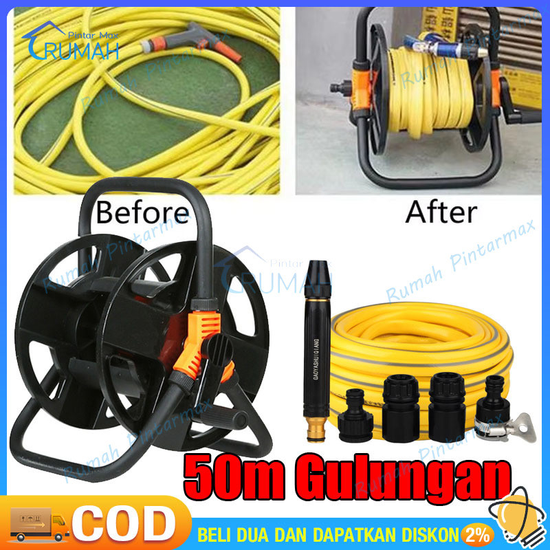 Jual 50m Gulungan Roll Selang air Portable - Taman Tanaman Berkebun ...
