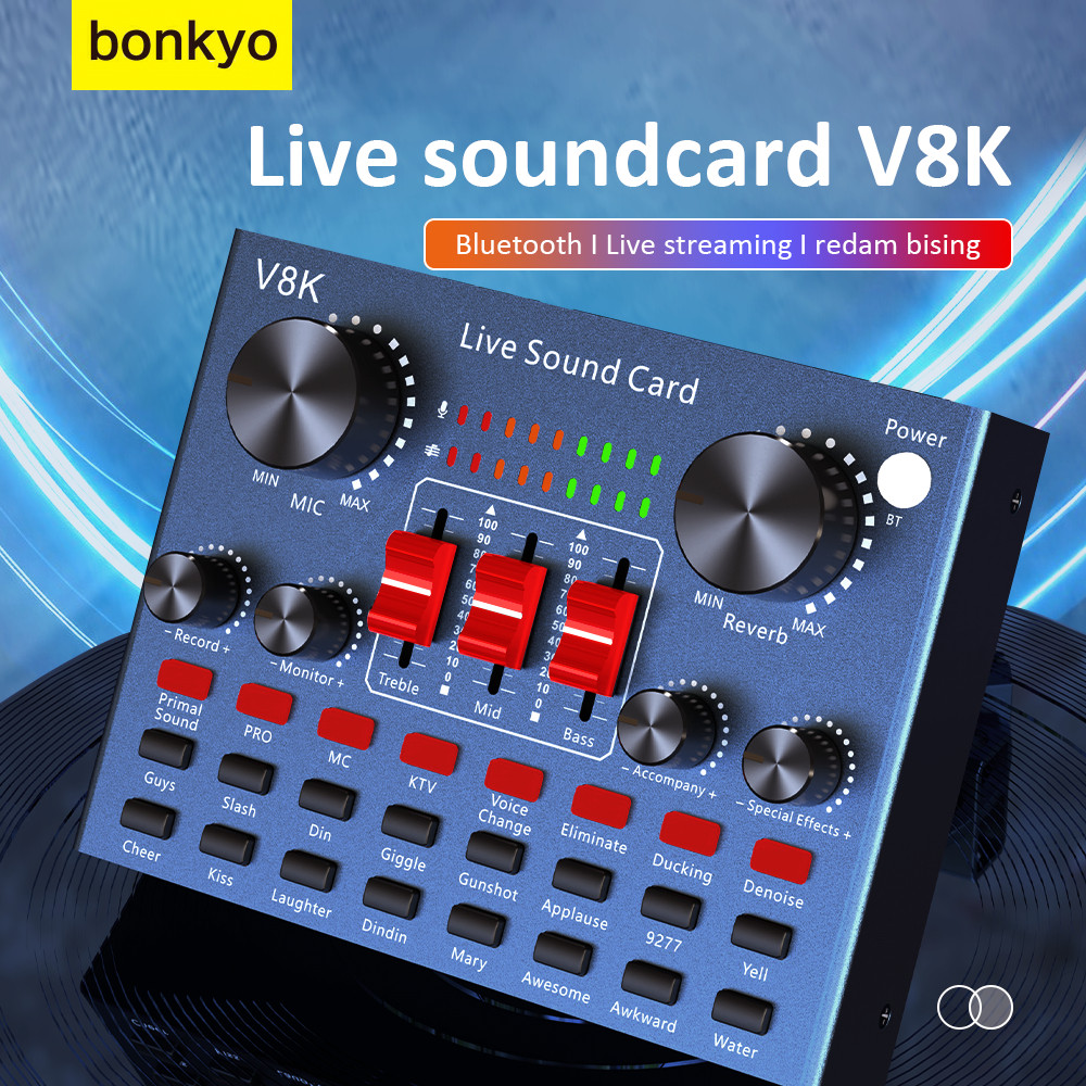 Jual Bonkyo V8K Sound Card Peralatan siaran langsung komputer dan ...