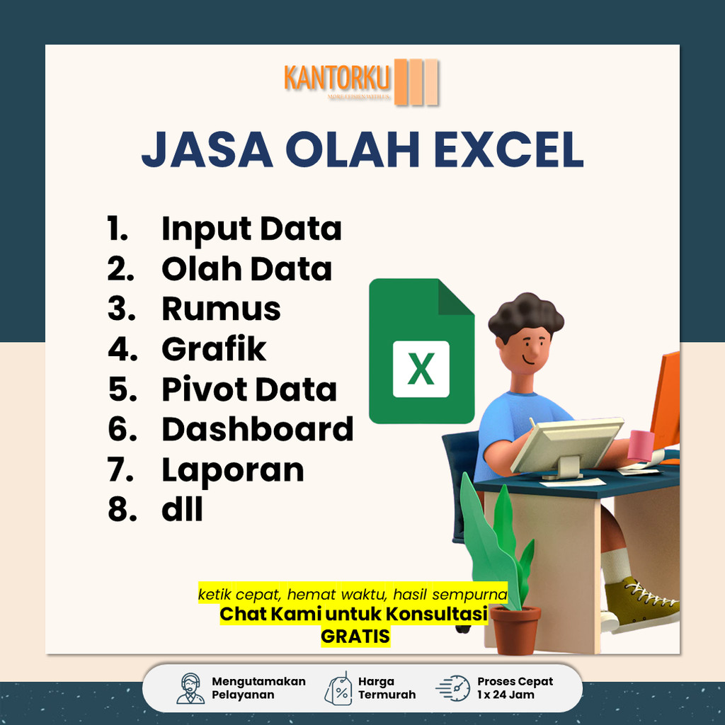 Jual Jasa Olah Data Excel | Olah PIVOT | Olah Dashboard | Ketik File ...