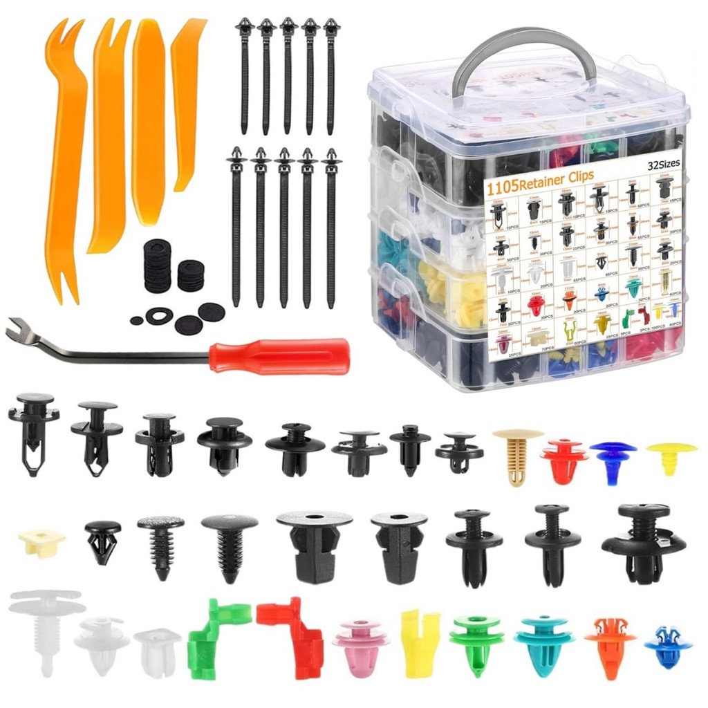 Jual 1240Car Push Retainer Clips Auto Fasteners Kit Nylon Bumper Fender ...