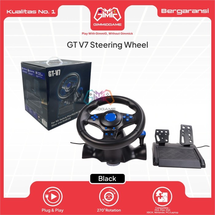 Jual Stir Setir GT-V7 Steering Wheel Racing For PS3 PS4 Android PC Xbox ...