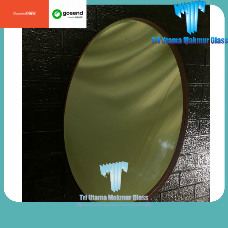 Jual Cermin Aesthetic Kaca Cermin Polos Oval 40x60 Plus Bingkai List ...