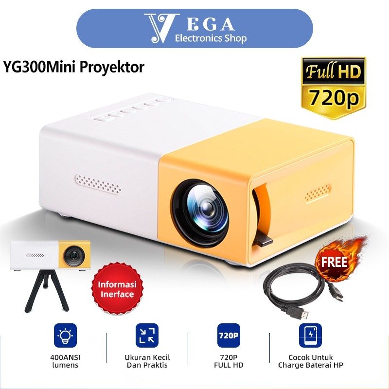 Jual Proyektor LED YG300 Portable Led mini Proyektor hp HD Projector ...