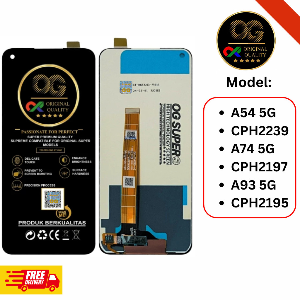 Jual LCD OG Super Oppo A54 5G, CPH2239, A74 5G, CPH2197, A93 5G, CPH2195 Original Brand | Shopee ...