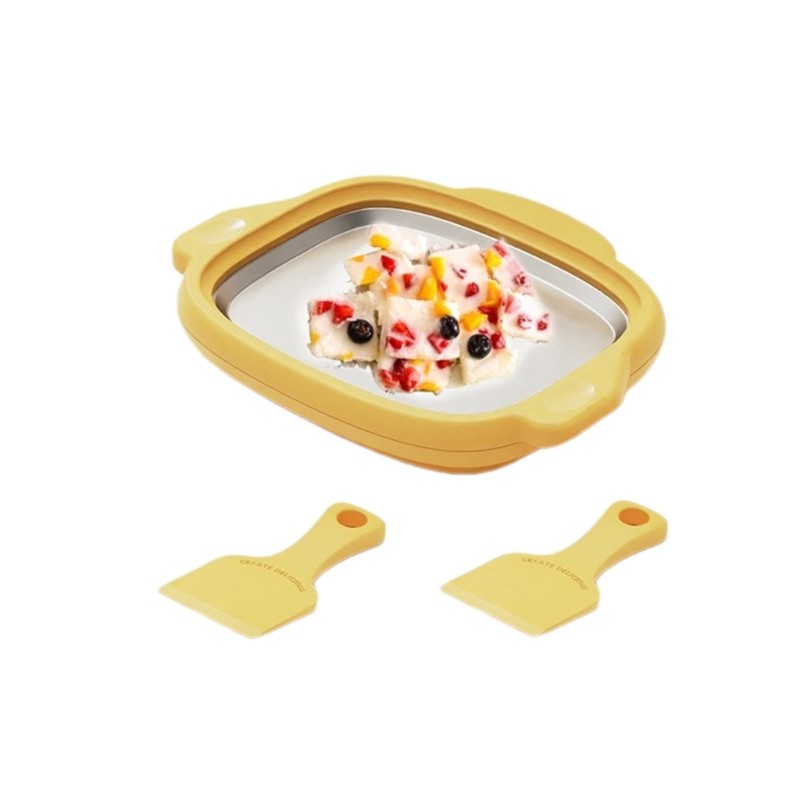 Jual Ice Cream Maker Plate Homemade Fruit Ice Cream Machine Yogurt ...
