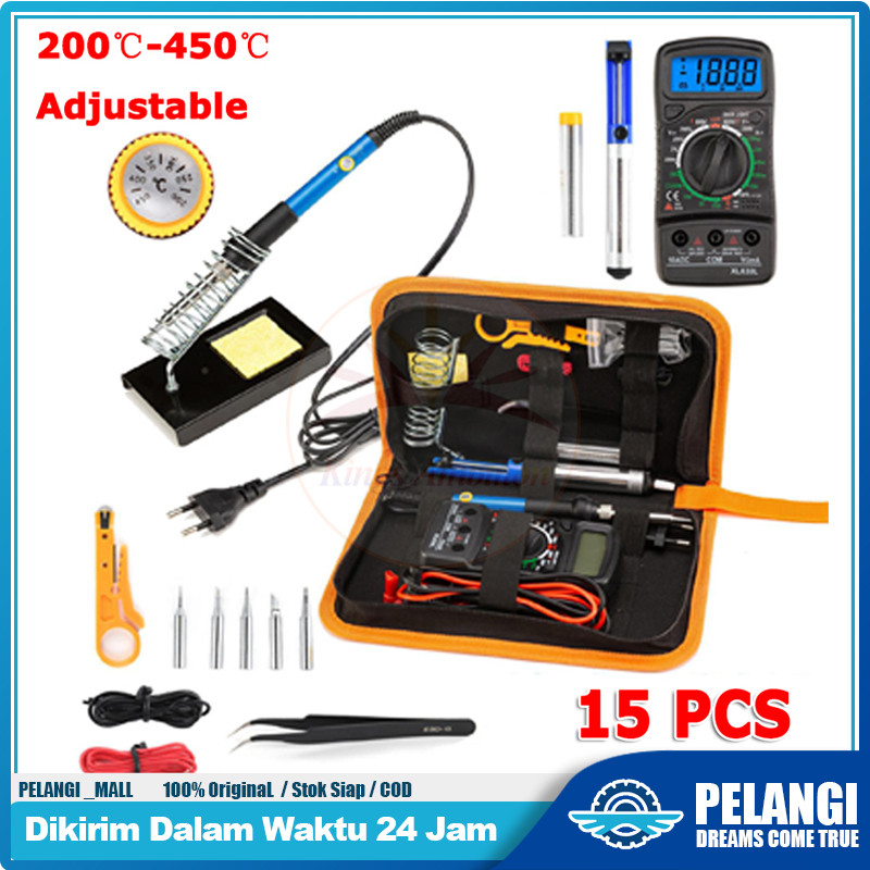 Jual 110V 60W Set Solder Listrik Lengkap dengan Multimeter Iron Tool Kit Mesin | Shopee Indonesia
