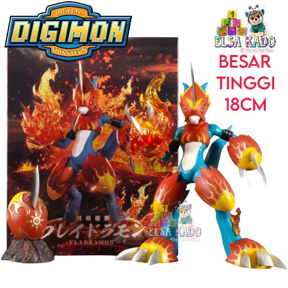 Jual Digimon Action Figure Flamedramon Evolution Statue Besar 18CM ...