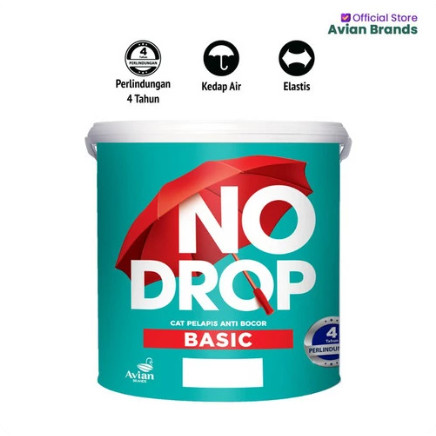 Jual NO DROP BASIC 1KG CAT TEMBOK WATERPROOF PELAPIS ANTI BOCOR GENTENG SENG TALANG ASBES BETON ...