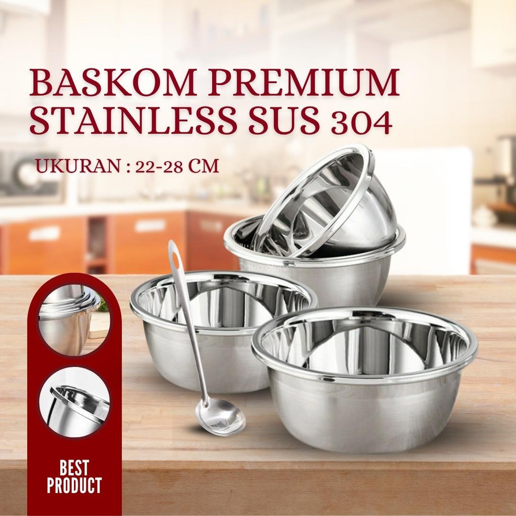 Jual BMW Kitchenware - Paket Baskom Camelia SUS 304 Ukuran 22, 24, 26 ...