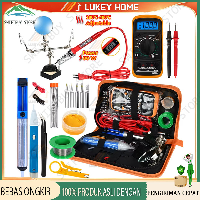 Jual Solder Set Lengkap Kit Solder 80 Watt 220 Volt Kit Pengisap Timah ...