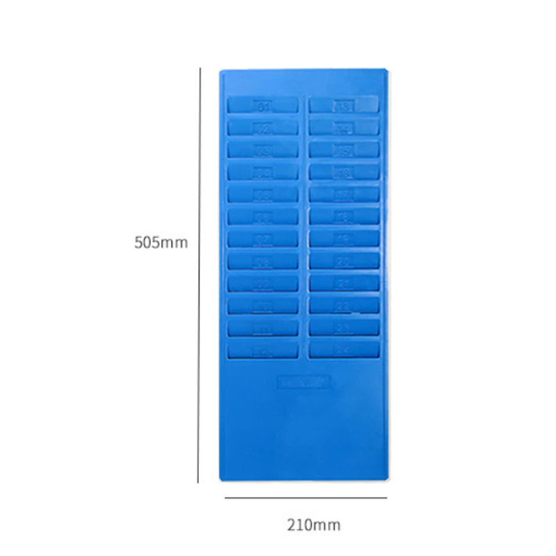 Jual Blue 24/50-Sheet Attendance Card Rack - Employee Time Card Holder ...