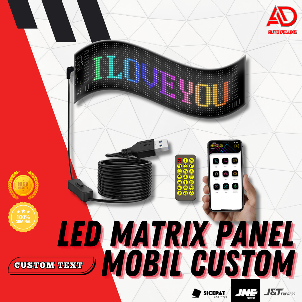 Jual LAMPU LED VARIASI Strip Matrix Panel Custom Tulisan USB Bluetooth ...