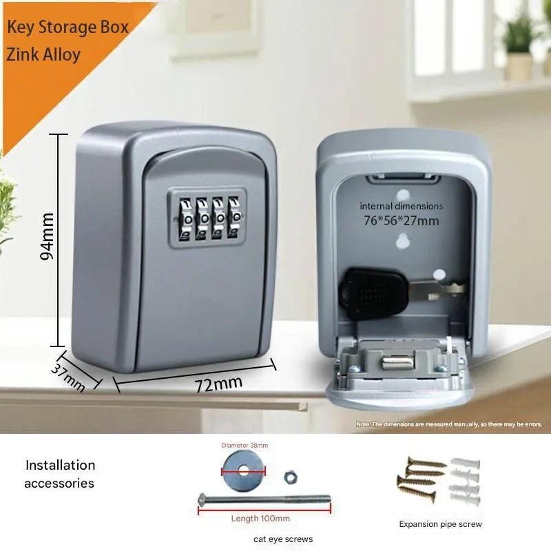 Jual Lock Key Safe Box Wall Mount Outdoor Lock Box Key Storage Box for ...