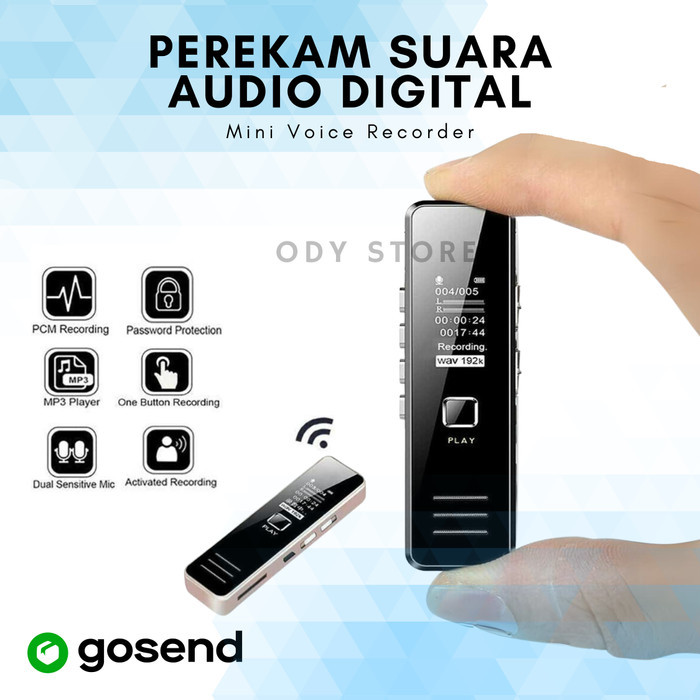 Jual ALAT REKAM SUARA AUDIO PORTABLE DIGITAL MINI VOICE RECORDER ORI 32GB | Shopee Indonesia