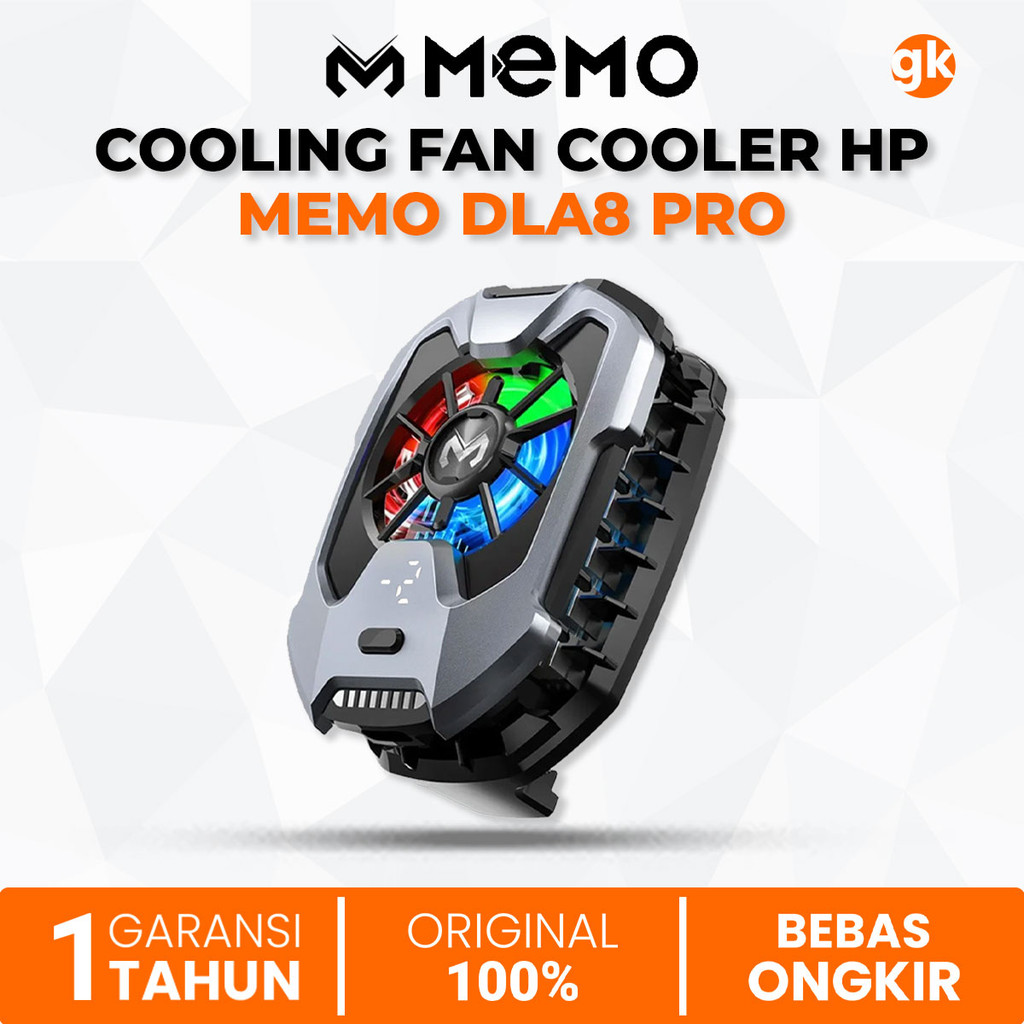 Jual MEMO DLA8 Pro Cooling Fan Cooler Pendingin HP Smartphone Suhu LED ...