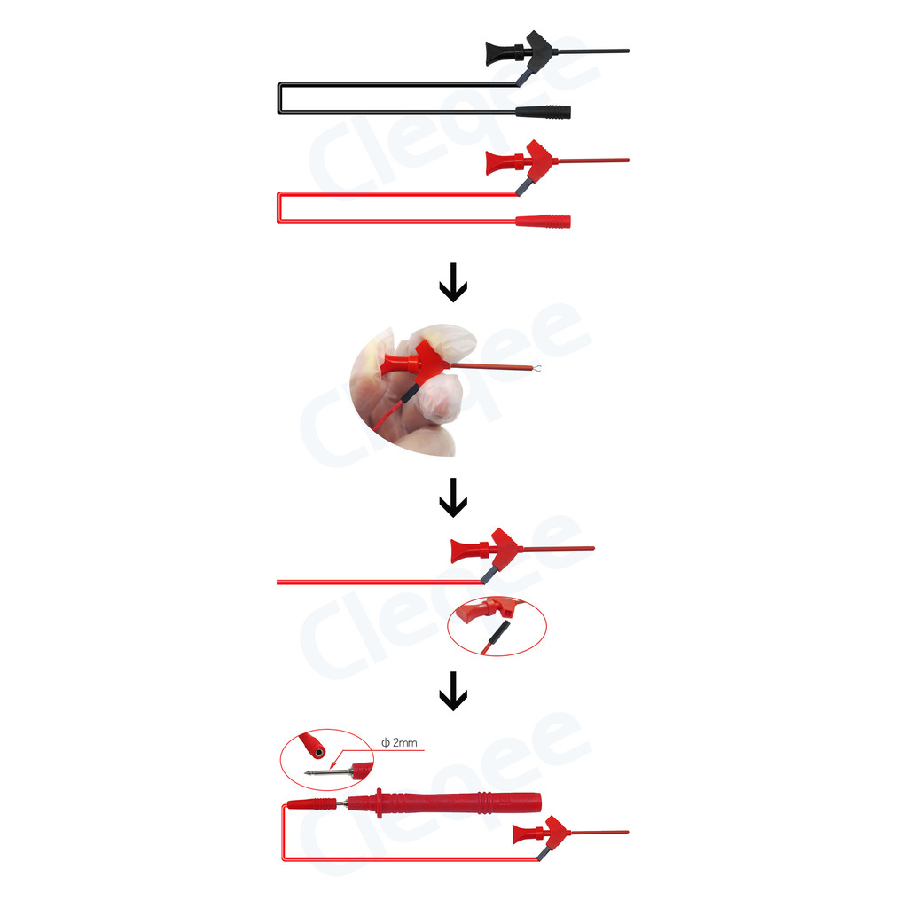 Jual Cleqee P1511B 2mm Female Plug to Internal Spring Test Hook Probe ...