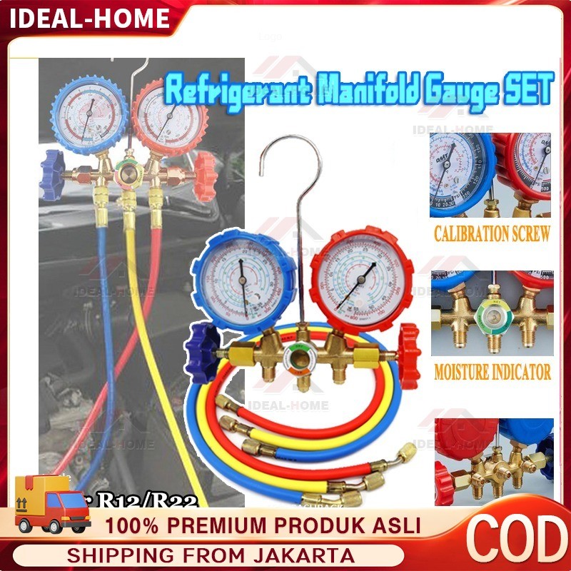 Jual BRASS DOUBLE MANIFOLD MULTI ONE COOL PENGISIAN FREON AC MOBIL AC ...