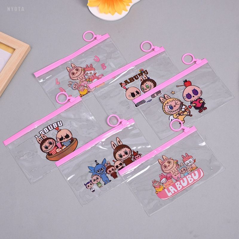 Jual POUCH MIKA ZIPLOCK TRANSPARAN SERBAGUNA MOTIF LABUBU / POUCH ...