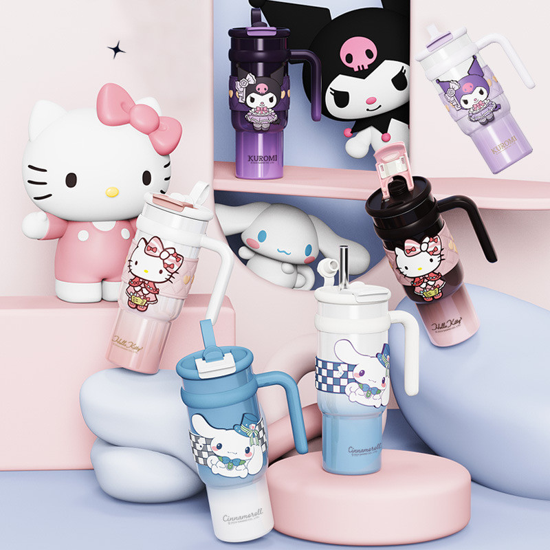 Jual Gelas Stainless SUS 316 900ML Sedotan Stainless Teguk Karakter Kuromi Kitty Cinnamoroll ...