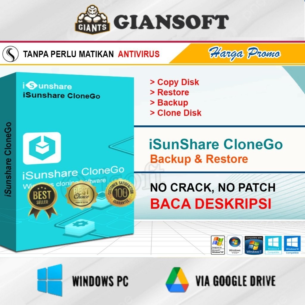 Jual iSunShare CloneGo Cloning Disk Dari HDD Lama ke HDD Baru for ...