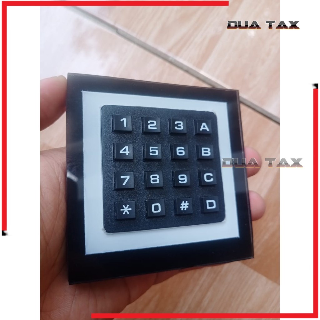 Jual Tombol Keypad Timbul Akrilik Hitam Pom Mini 4x4 Set Kabel 40 Cm ...